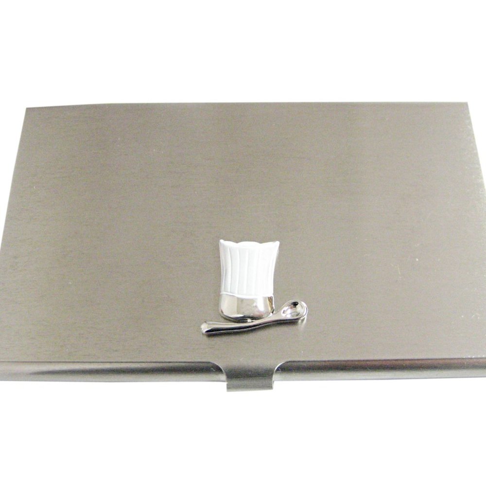 Culinary Chef Hat And Spoon Business Card Holder - Gem